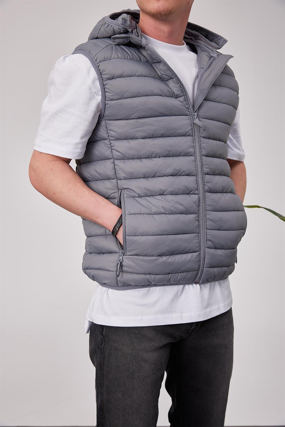 417 Gri Kapüşonlu Şişme Yelek Modelleri ve Fiyatları | Nomarc