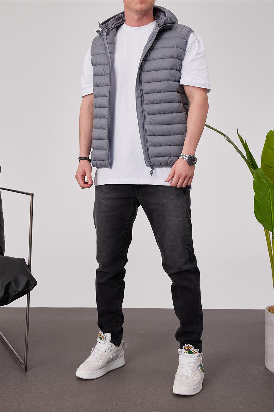 417 Gri Kapüşonlu Şişme Yelek Modelleri ve Fiyatları | Nomarc