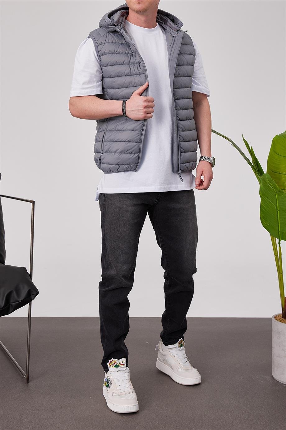 417 Gri Kapüşonlu Şişme Yelek Modelleri ve Fiyatları | Nomarc