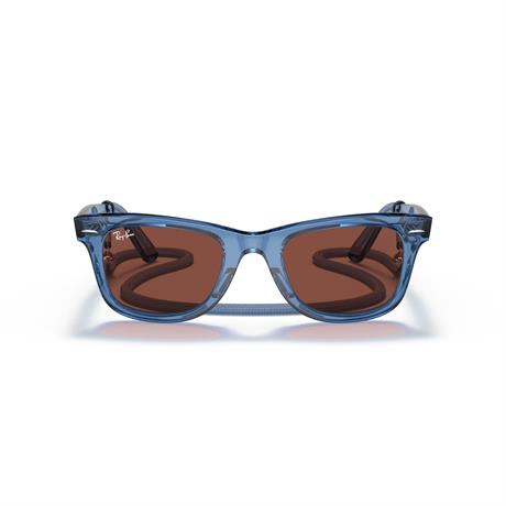 Ray-Ban RB 2140 6587C5 50 Wayfarer Unisex Şeffaf Mavi Kemik Güneş Gözlüğü - Erişkin Optik