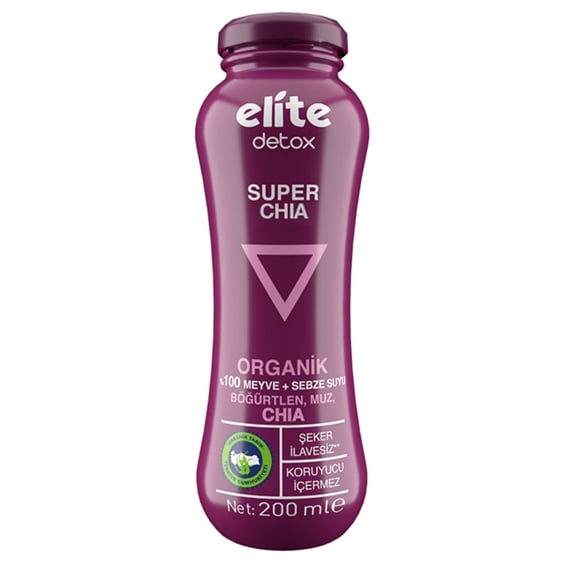 Elite Detox Super Hero (Chia) Organik Meyve Suyu 200 ml - Onur Market
