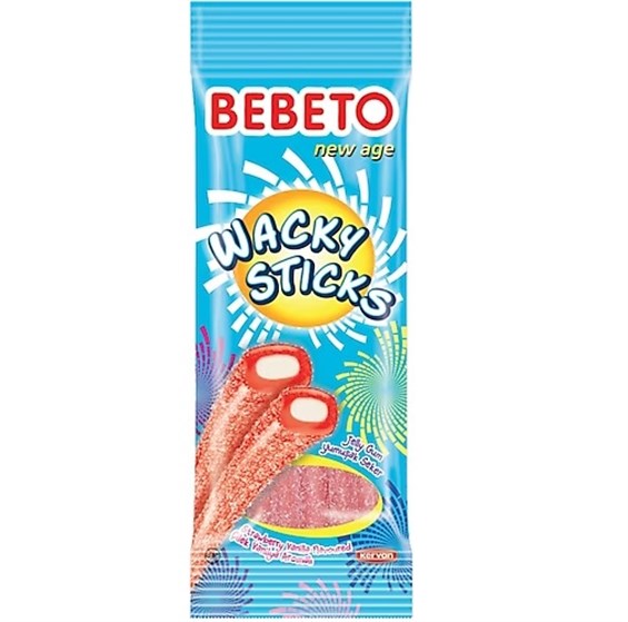 Bebeto Wacky Sticks Çilek Vaninya Aromalı 75 gr - Onur Market