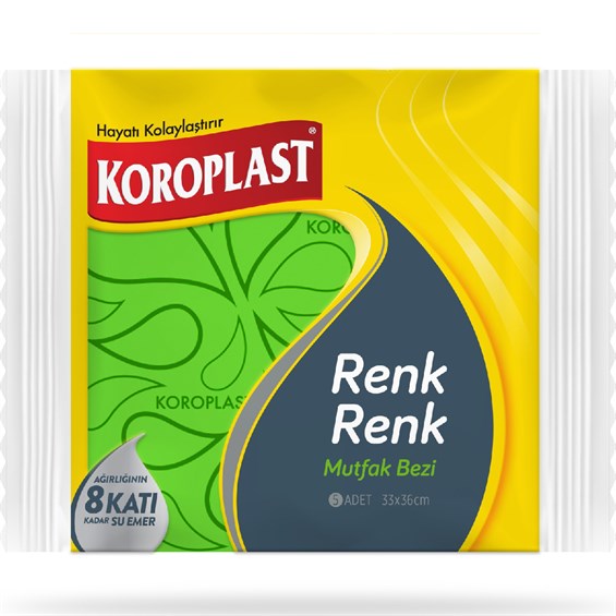 Koroplast Renk Renk Mutfak Bezi 5'li - Onur Market