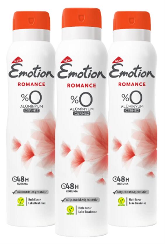 Emotion Romance Deodorant 150ml X3