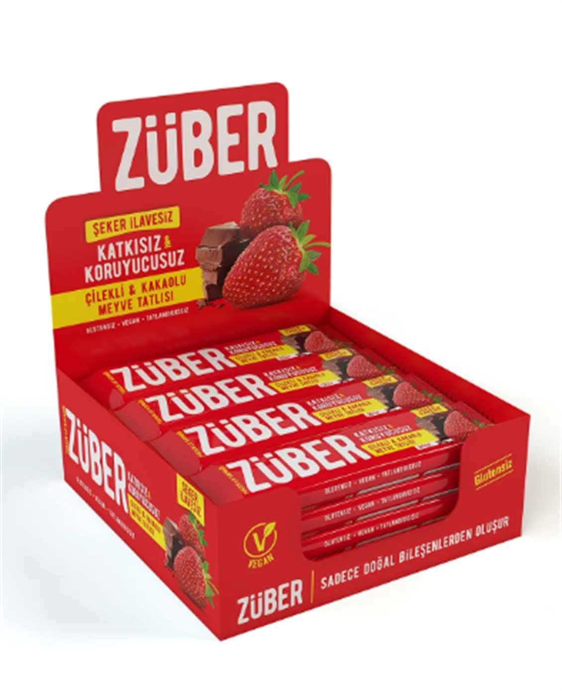 Onurmarket.com'da Züber Meyve Bar Çilekli ve Kakaolu 40g x 12 adet ...