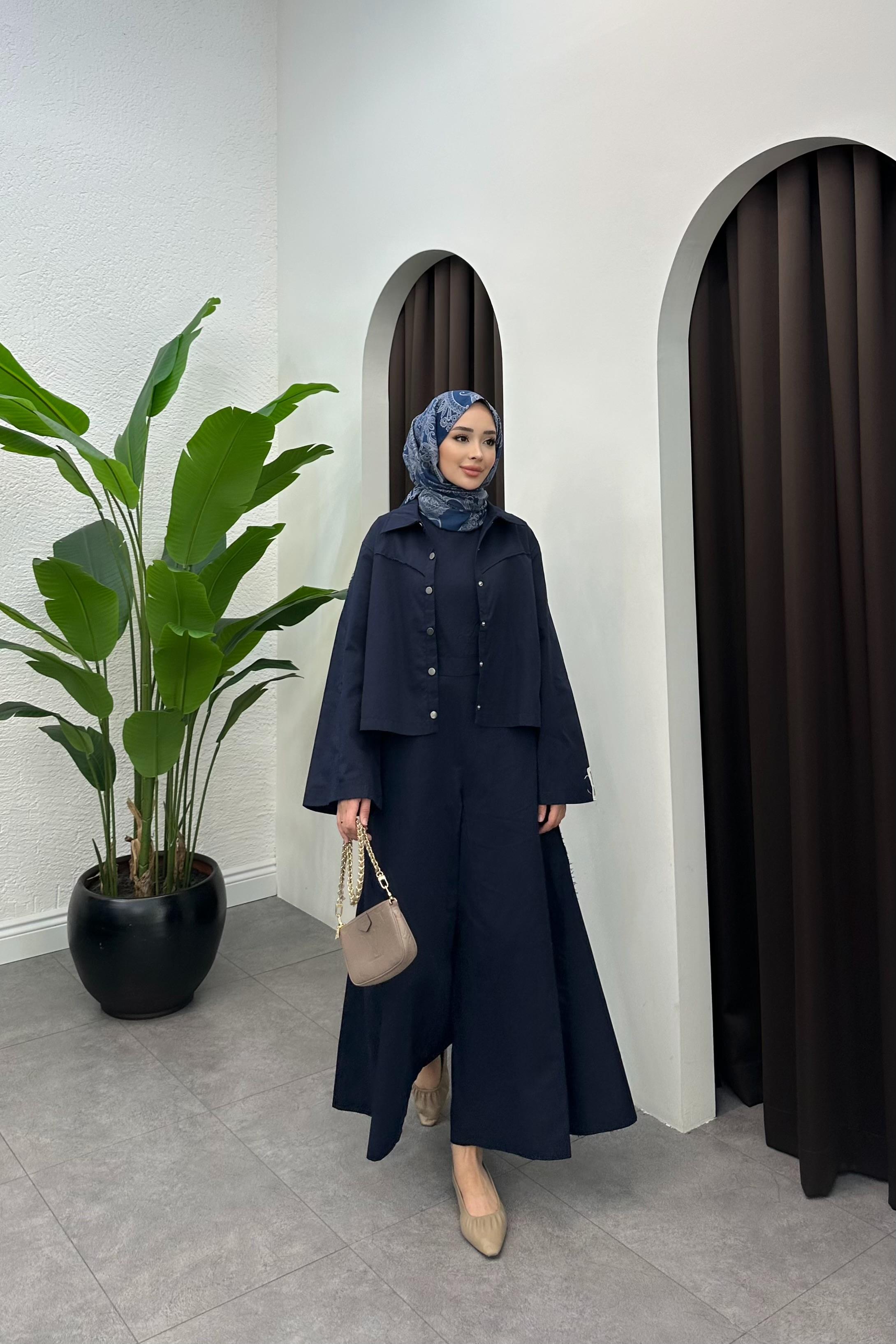 Dennis Pis Dikişli Tulum Takım - LACİVERT