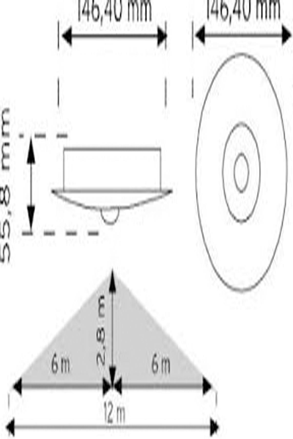 360 Derece Sıva Altı Hareket Sensörü 1200 W Nade 10466| Aydınlatmacım