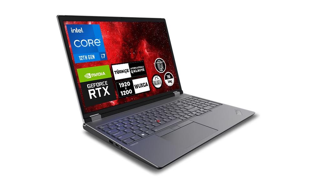 Lenovo Thinkpad P16 G1 i7-12800HX 128GB 512GB SSD 4GB RTXA1000 Windows 11 Pro Taşınabilir İş ...