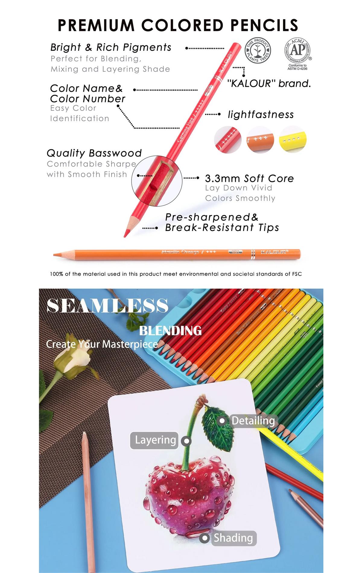 Vox Art Kalour 50'li Kuru Boya Kalem Seti - Metal Kutulu