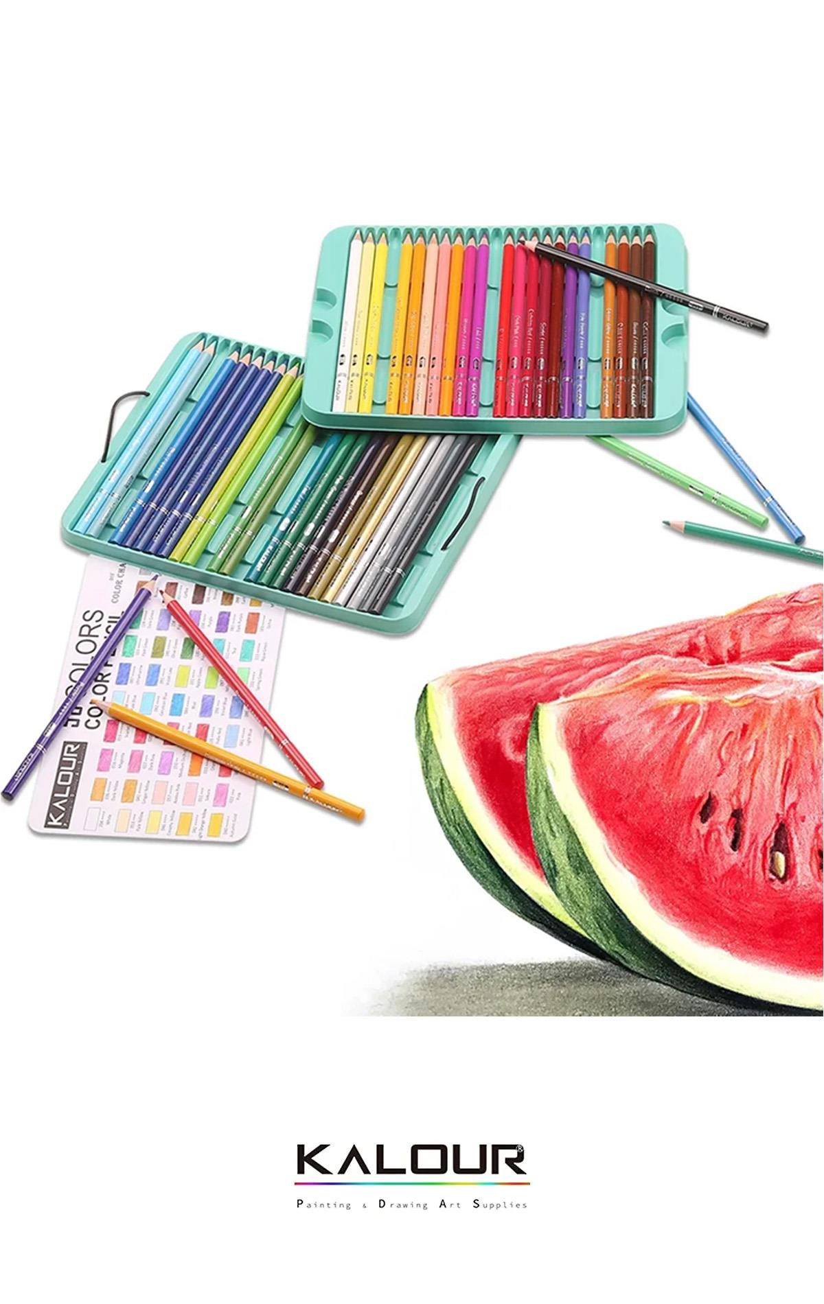 Vox Art Kalour 50'li Kuru Boya Kalem Seti - Metal Kutulu