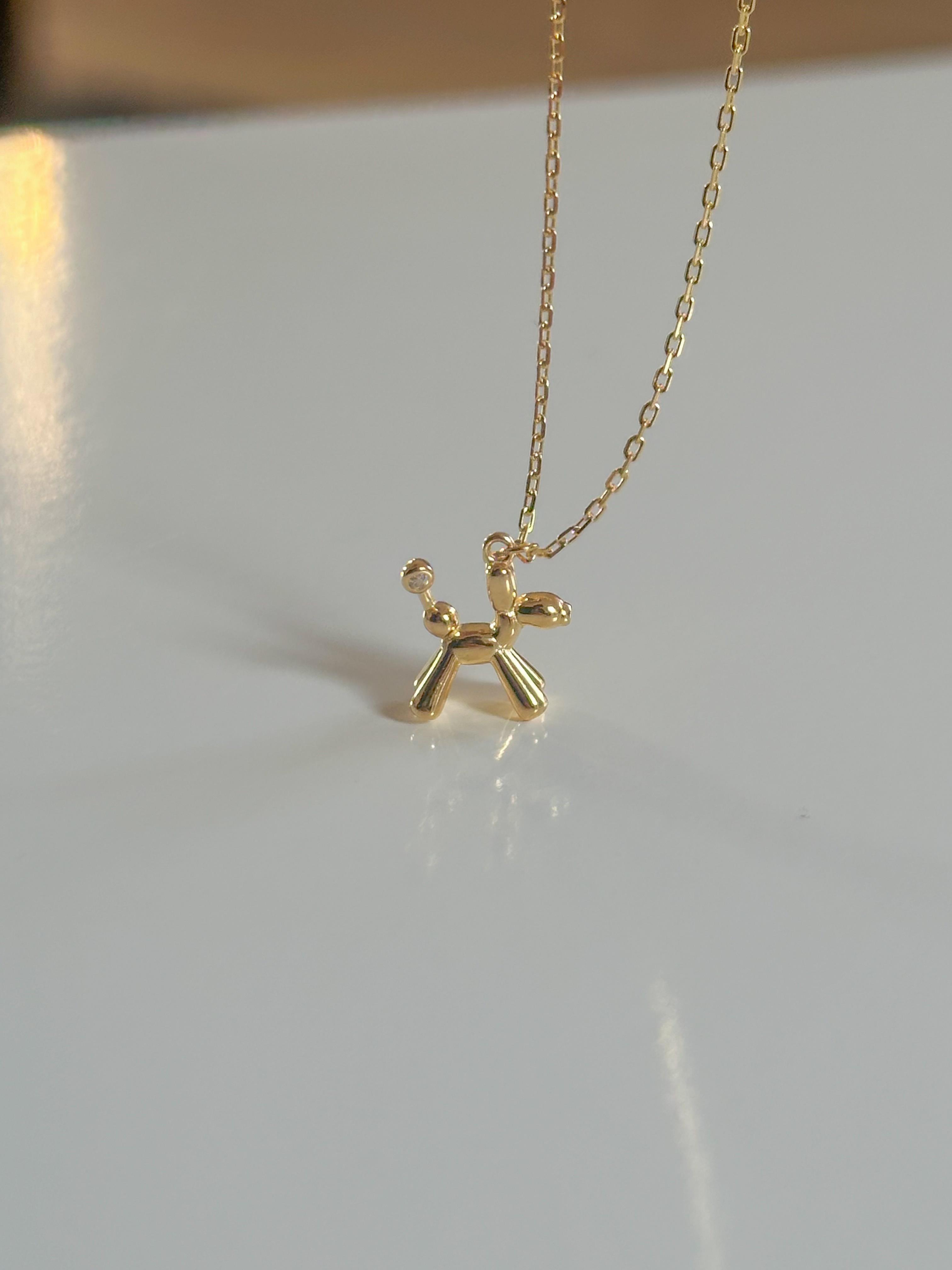 Balon Köpek Kolye - 925 Ayar Gümüş