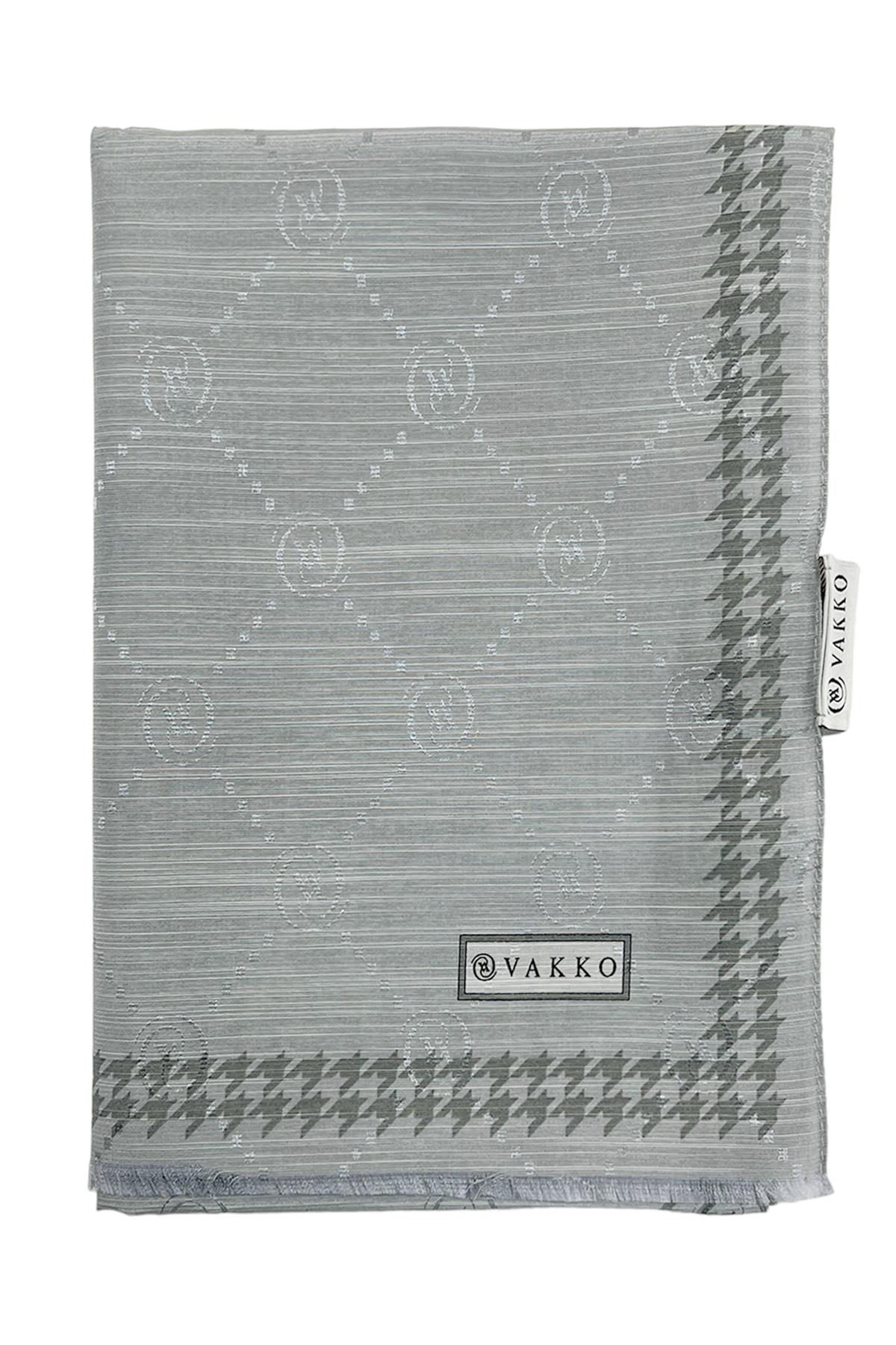 Vakko Kazayağı Desenli Pamuk İpek Şal Modelleri