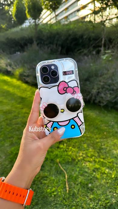 Hello Kitty Popsocketli İphone Telefon Kılıfı