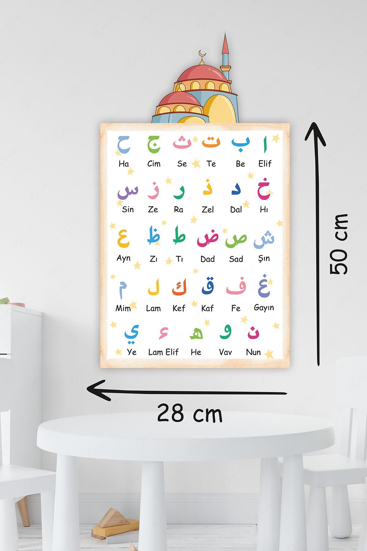 Cami Figürlü Elifba Sticker, Elif Ba Eğitimi için Özel Tasarım Cami ...