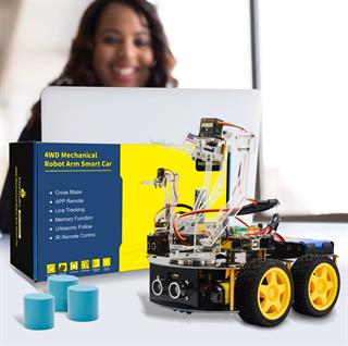 Keyestudio 4WD Mekanik Kollu Arduino Robot Araba Yapma Seti Fiyatı ve ...