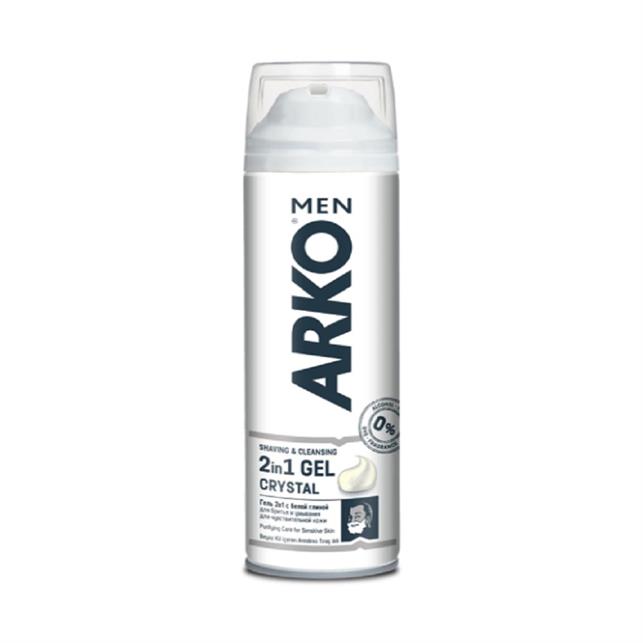Arko Men Shaving Foam Arındırıcı 2 in 1 Tıraş Jeli 200ml - Platin