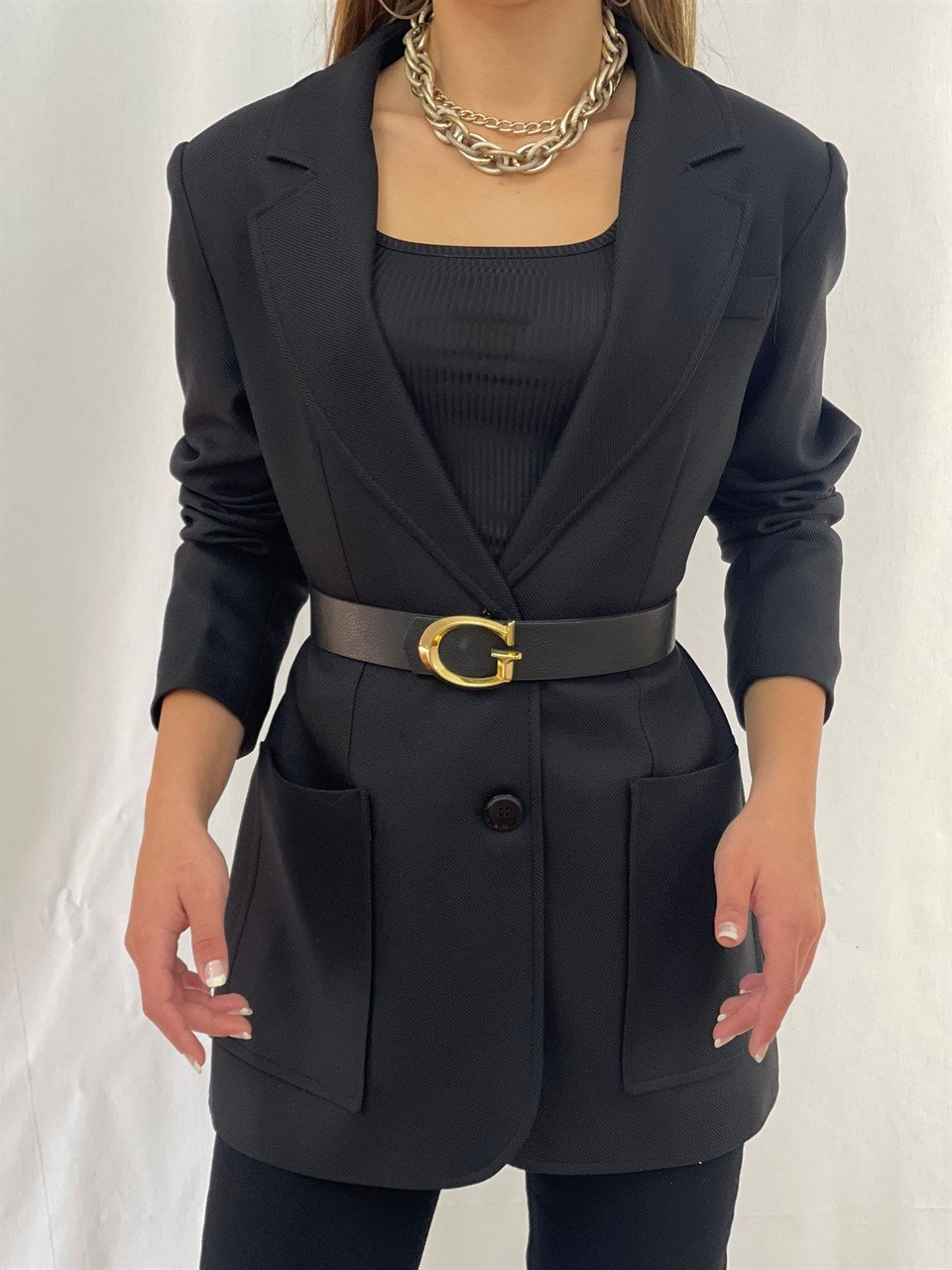 Boyfriend Kesim Yün Ceket