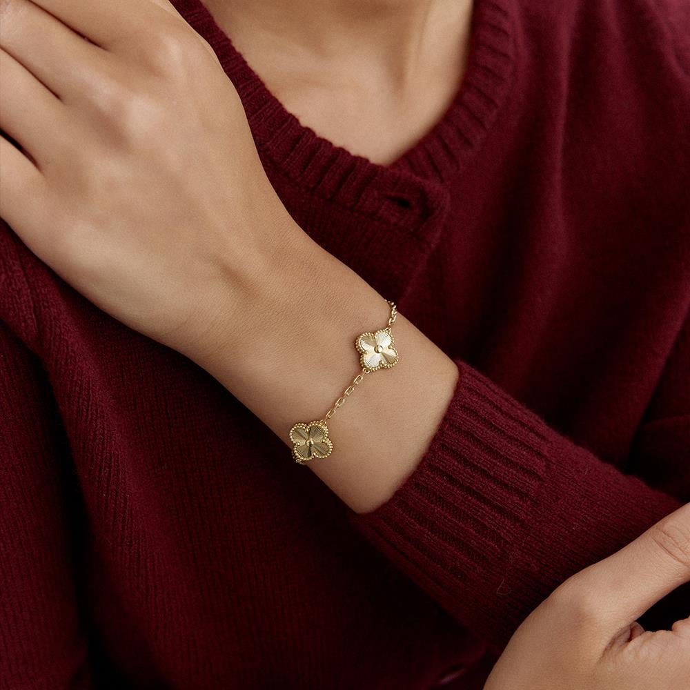 18 Ayar Altın Beşli Yonca Bileklik-Hamza Yılmaz