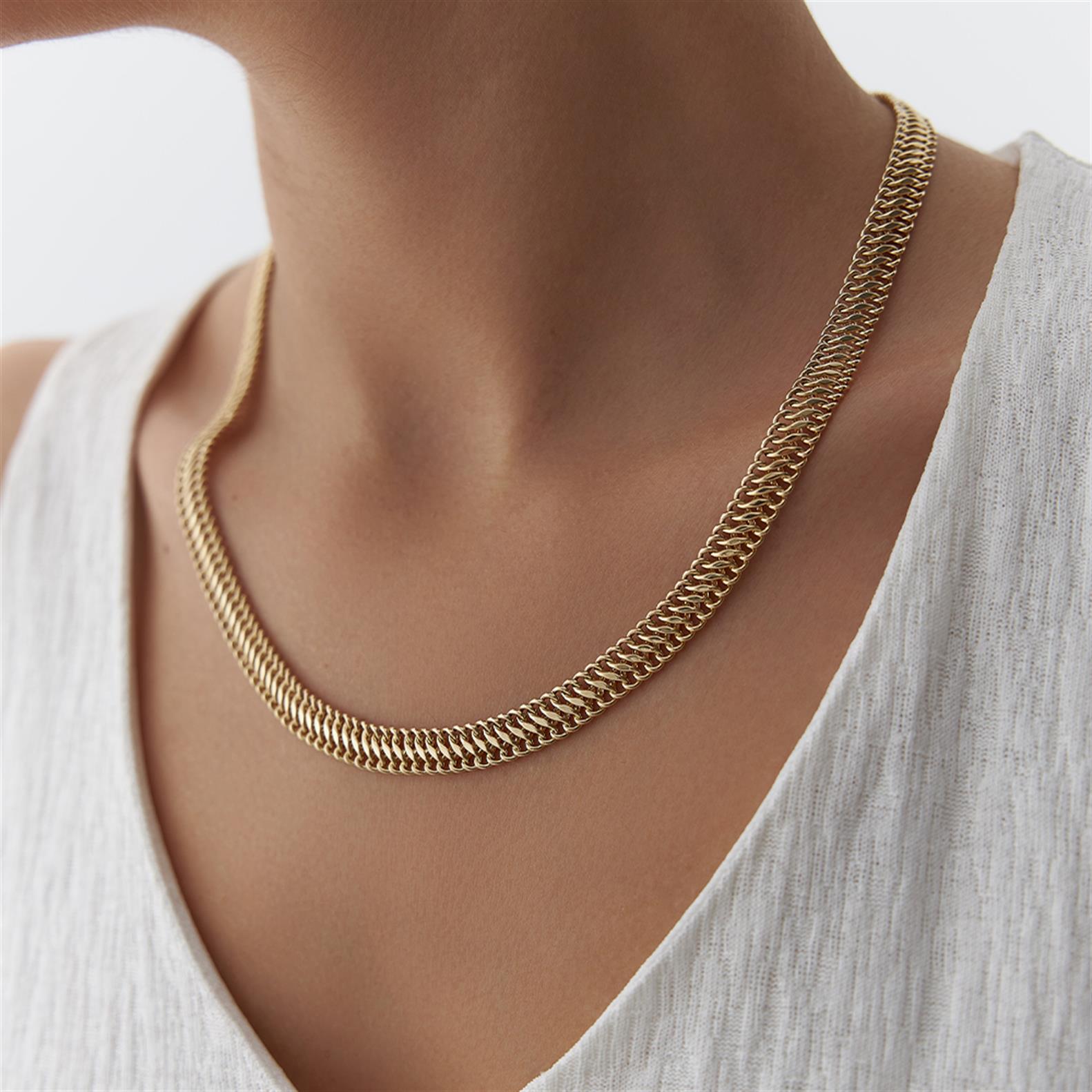 Altın Viyana Zincir Kolye-Hamza Yılmaz