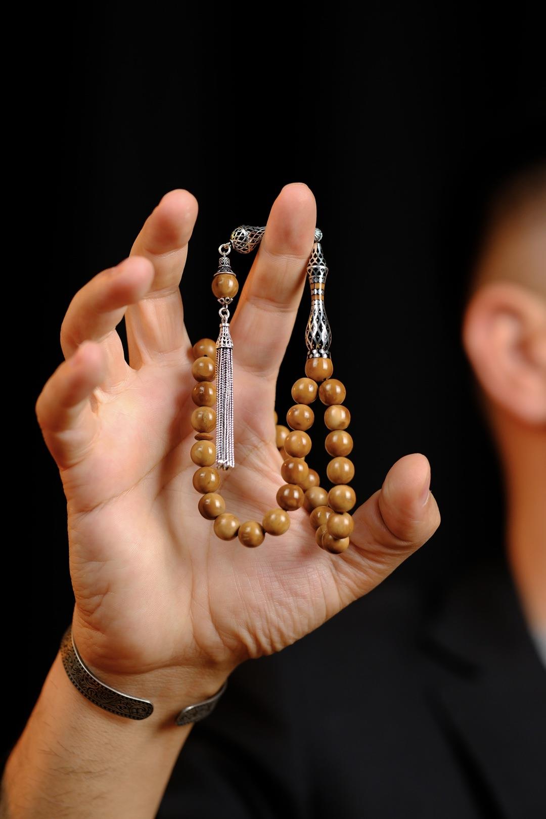 Fakir Usta El işçiliği Nakkaş İmame Tamamı Gümüş Tasarım Kuka Tesbih ...