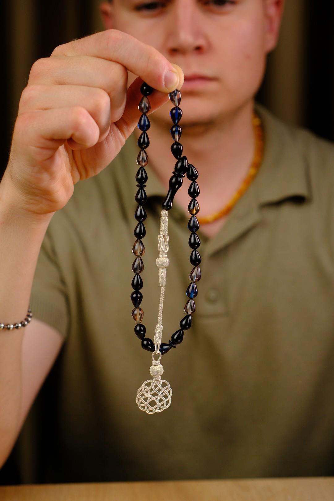 Su Damlası Model Multi Color Sıkma Kehribar Kazaz Püsküllü Tesbih ...