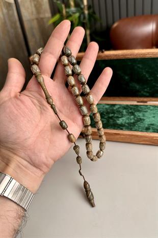 Master İsmail Erol Gümüş Çakımlı Pelesenk Ağacı Tesbih