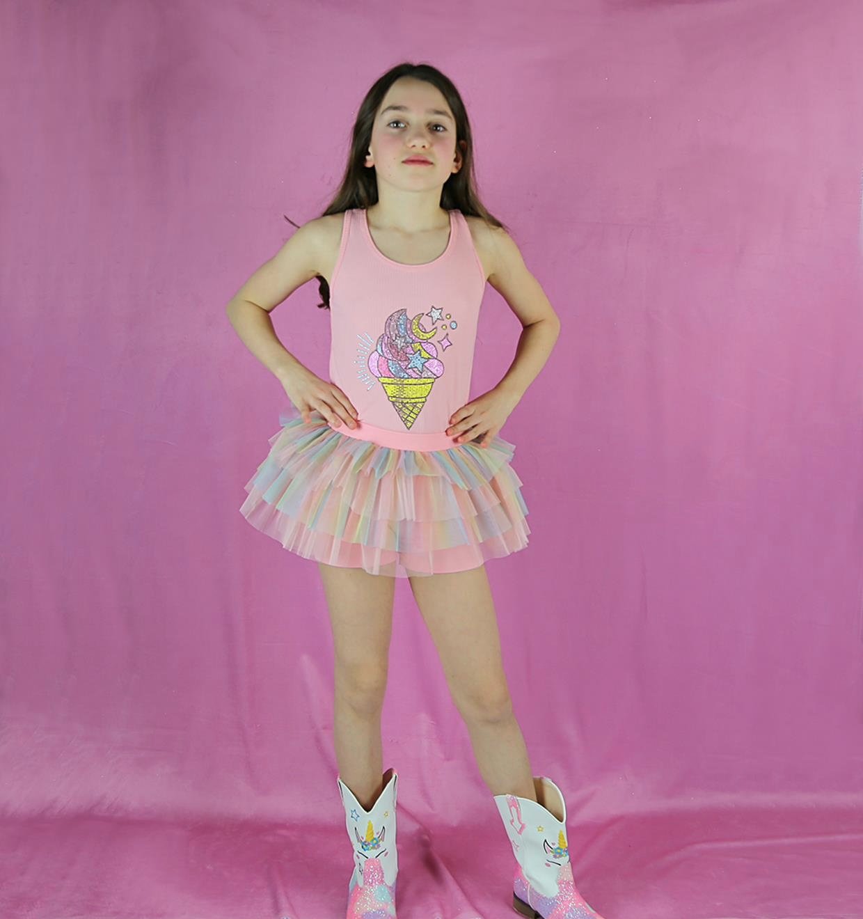 Peach Melba Mini Tutu Şort