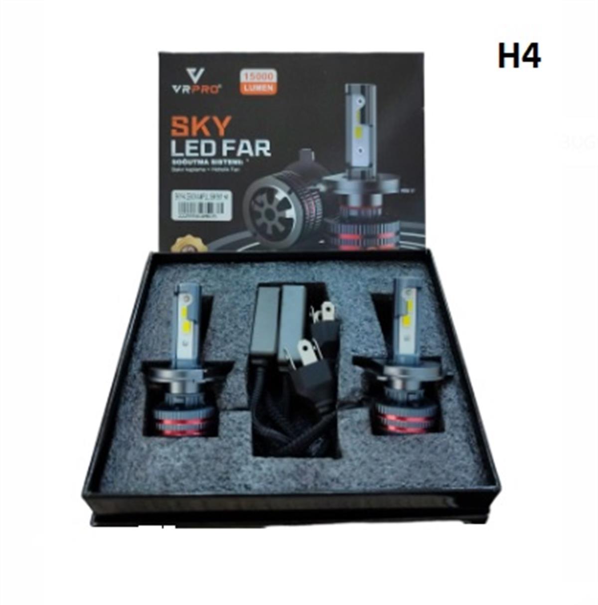 VrPro SKY Series H4 Led 35w 6500K Beyaz Işık 15000 Lümen KOD:SKYH4 - Suslen Oto