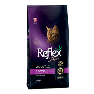 Reflex Plus Gourmet Tavuklu Renkli Taneli Yetişkin Kedi Maması 15 kg ...