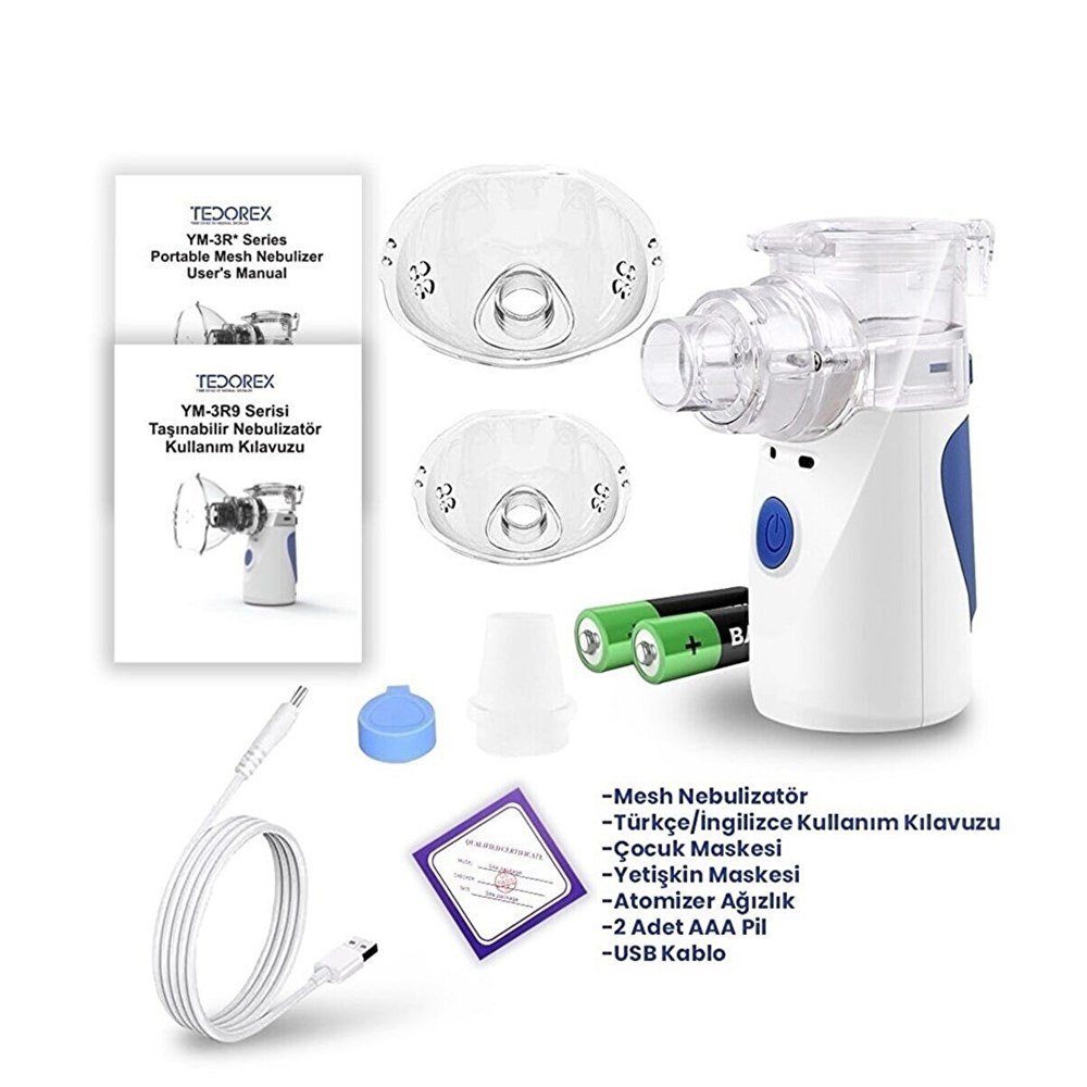 Tedorex Portable Mesh Mini Nebülizatör - YM-3R9