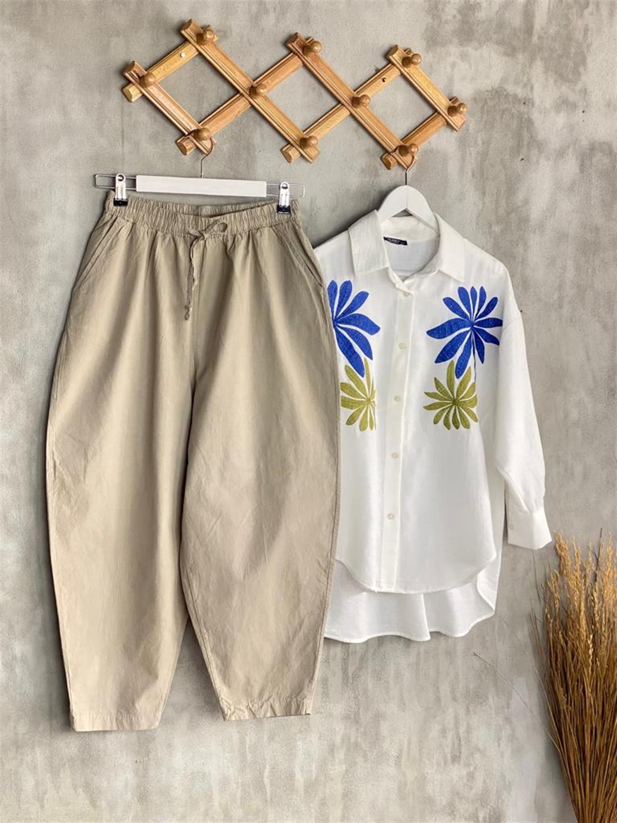 Şalvar Model Pantolon (Haki)|By Pakize