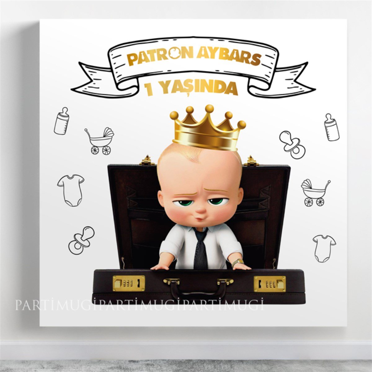 Patron Bebek Temalı Afiş Branda │ partimugi.com