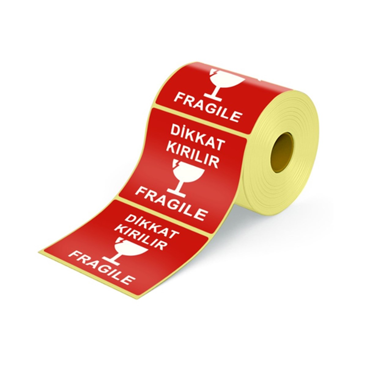 Dikkat Kırılır Etiketi 10x10 - 250 Etiket Dikkat Kırılır Etiketi 10x10 - 250 Etiket