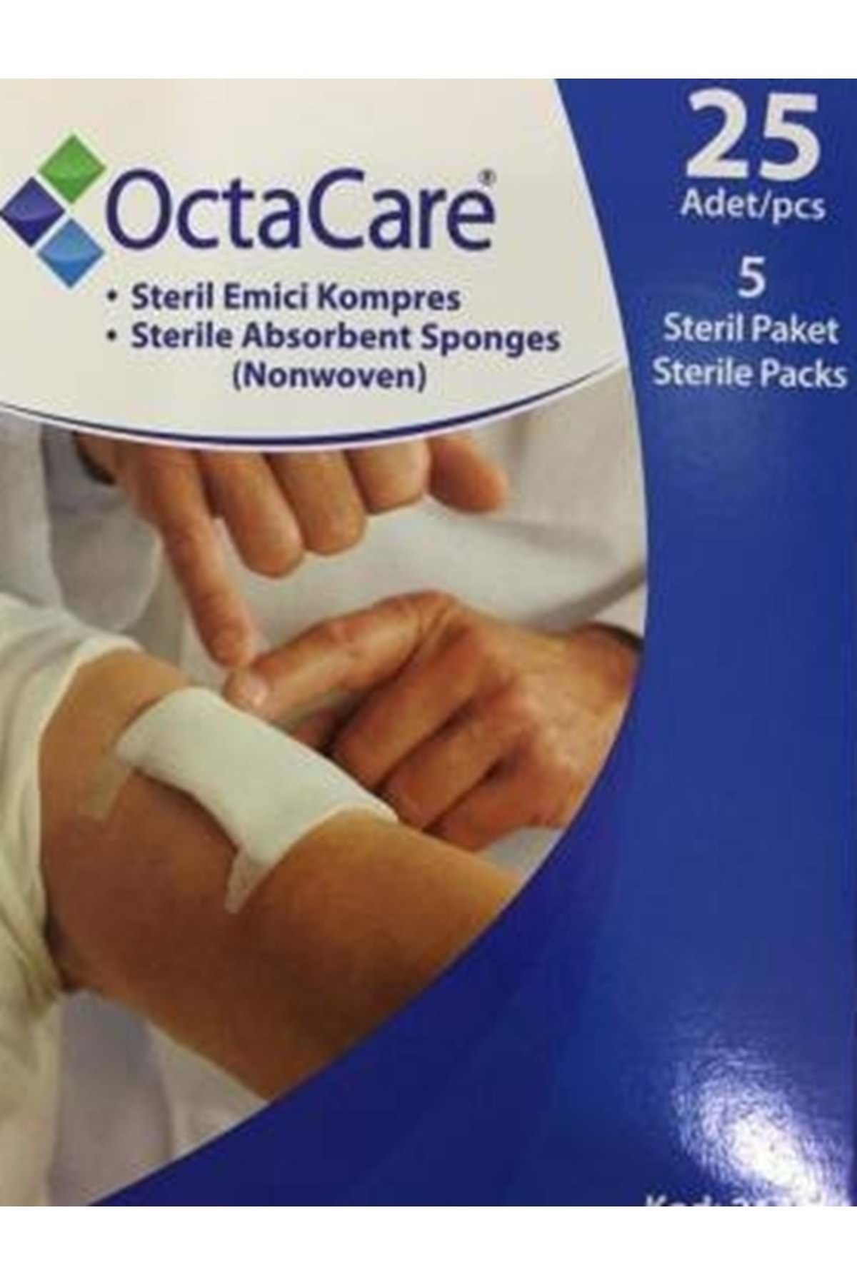 Octacare 7,5 cm*7,5 cm Steril Emici Kompres 25'li