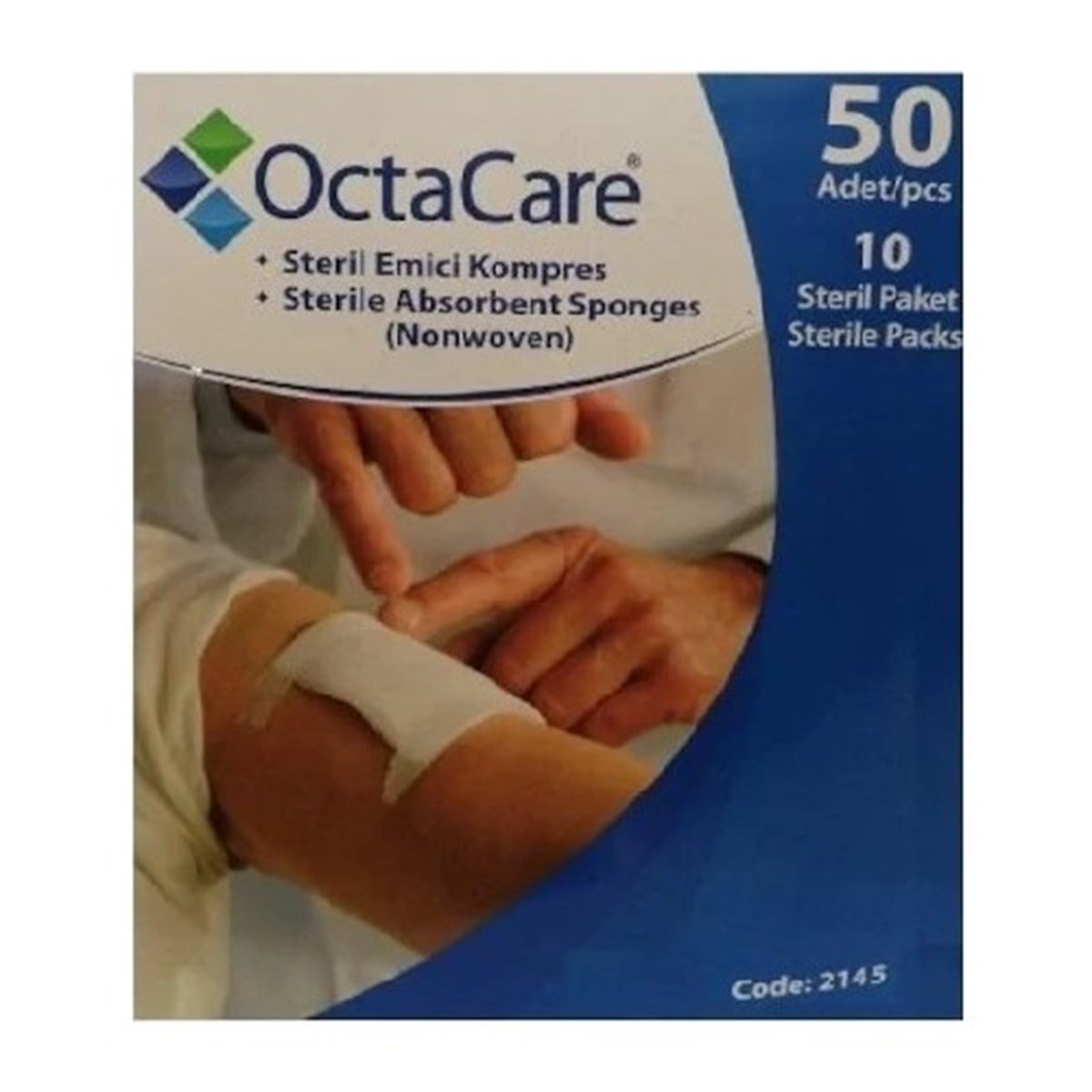 Octacare 7,5 cm*7,5 cm Steril Emici Kompres 50'li