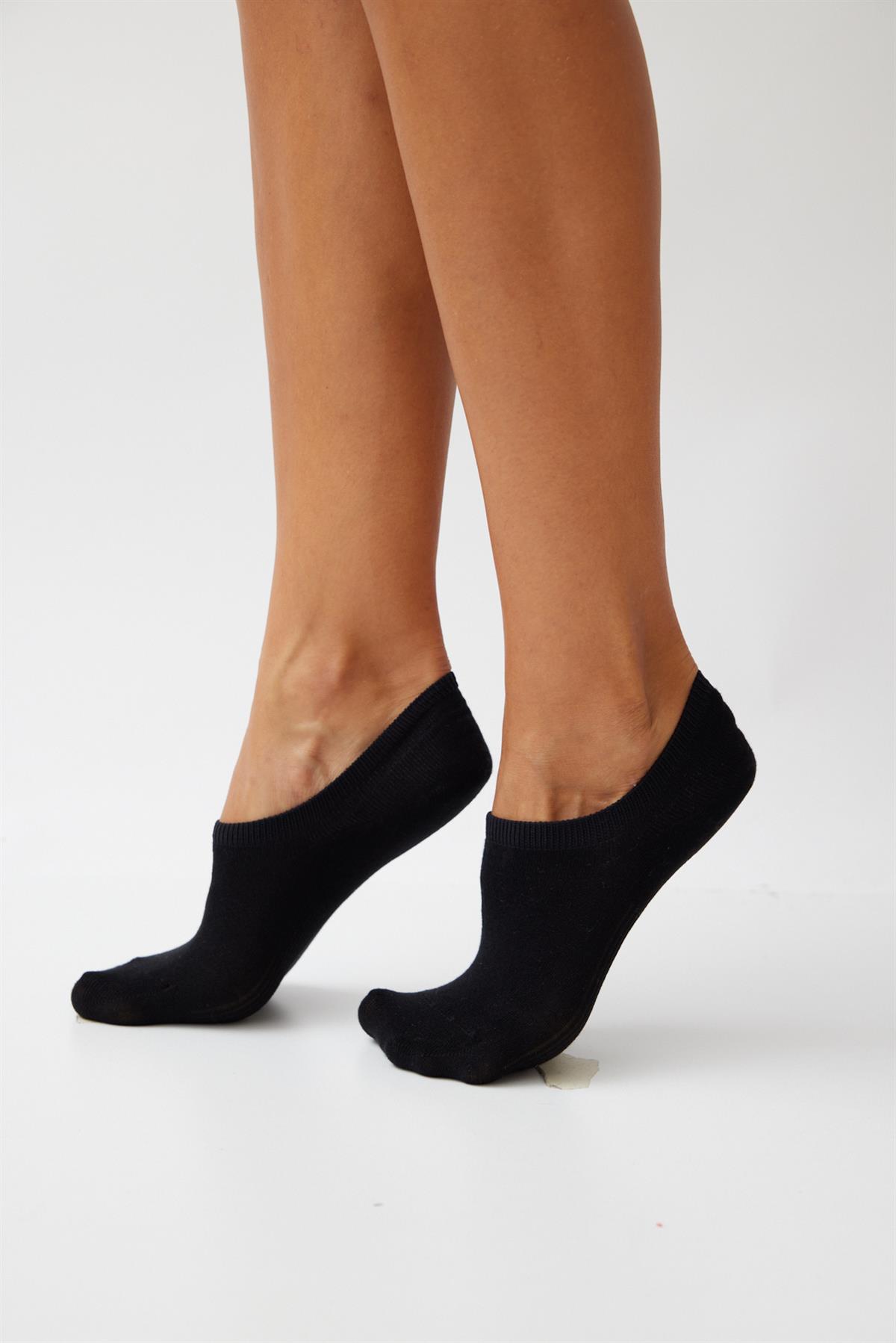 Kadın Basic Görünmez Çorap Siyah