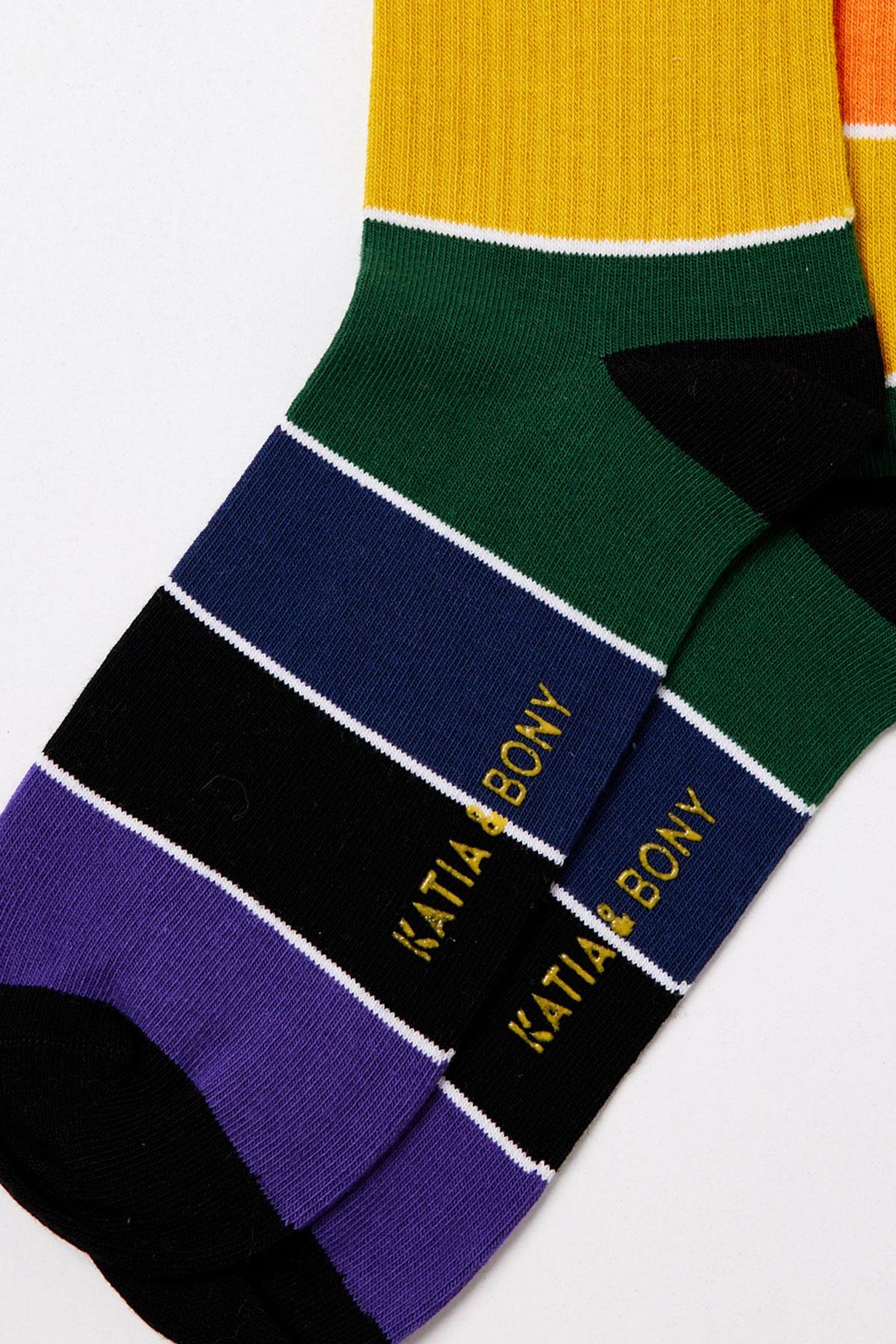 Multicolor Art Soket Çorap Desenli