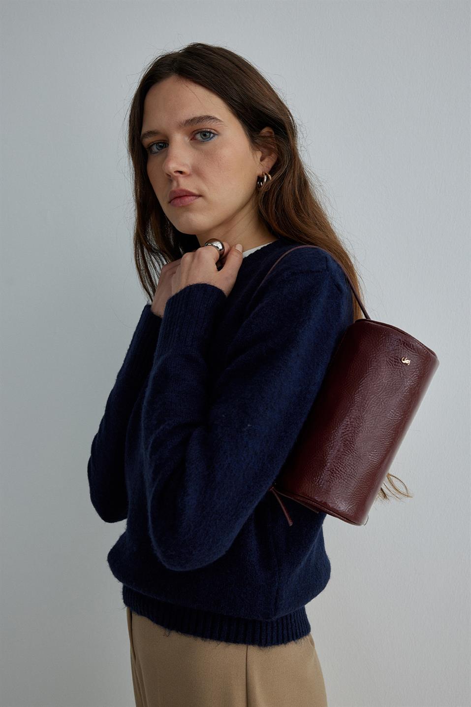 Bordo Lal Baget Çanta | Suud Collection