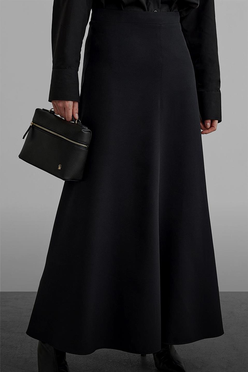 Black Eli Flared Skirt | Suud Collection