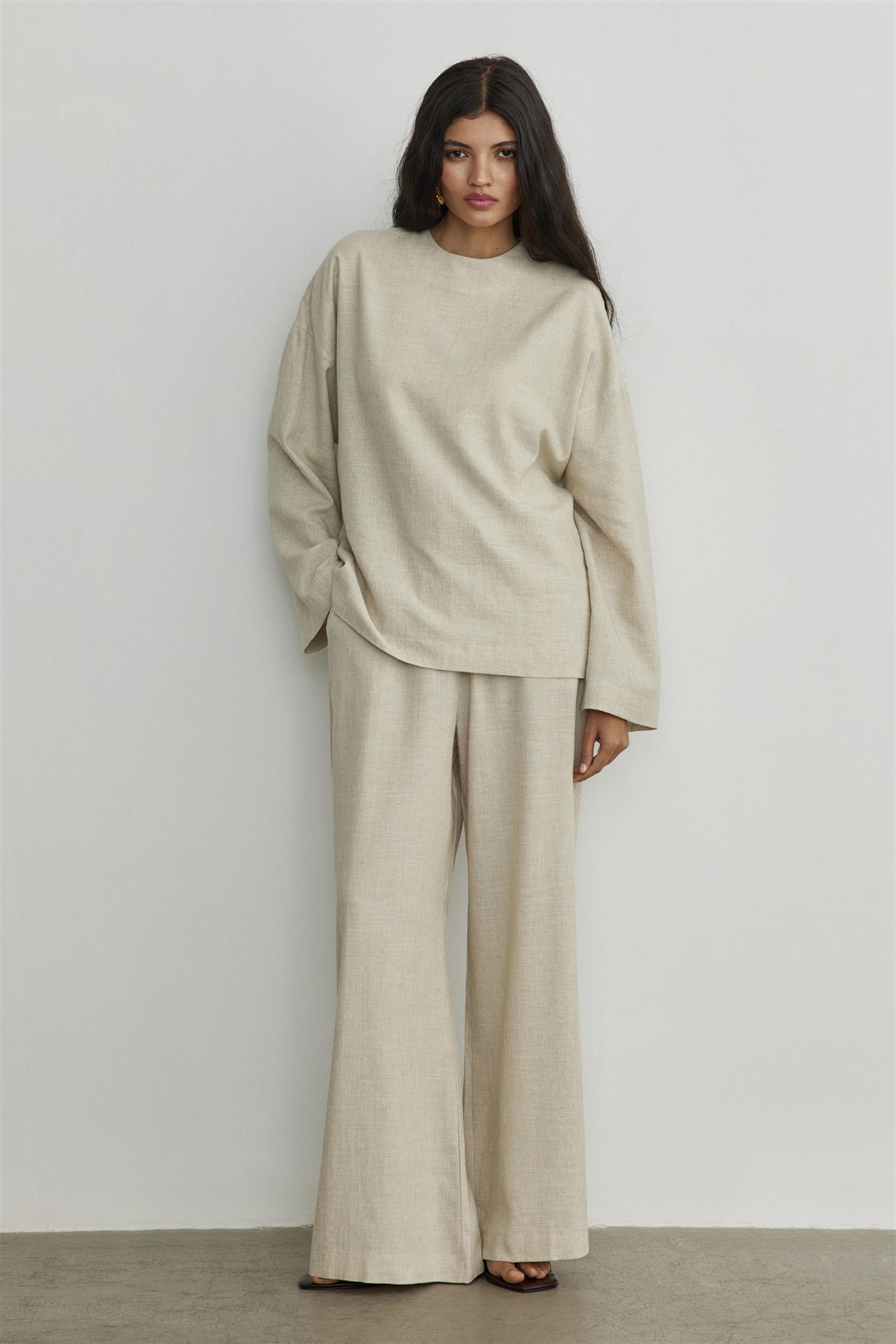 Natürel Portofino Keten Pantolon | Suud Collection