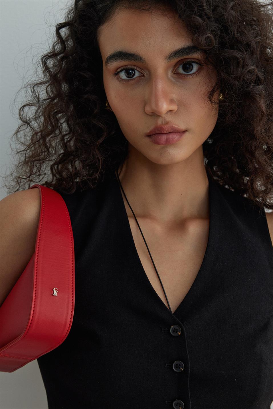 Red Mini Moon Bag Suud Collection