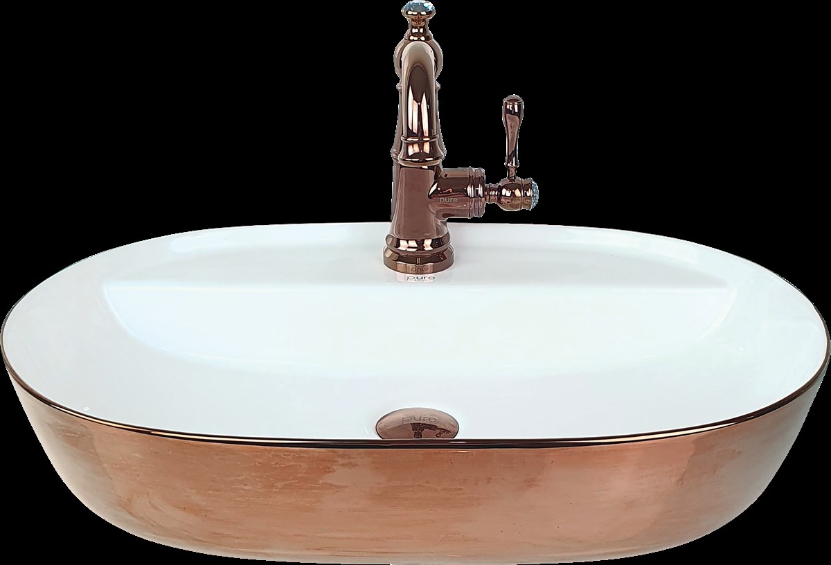 Pure Rose Gold/White Çanak Lavabo RW-830