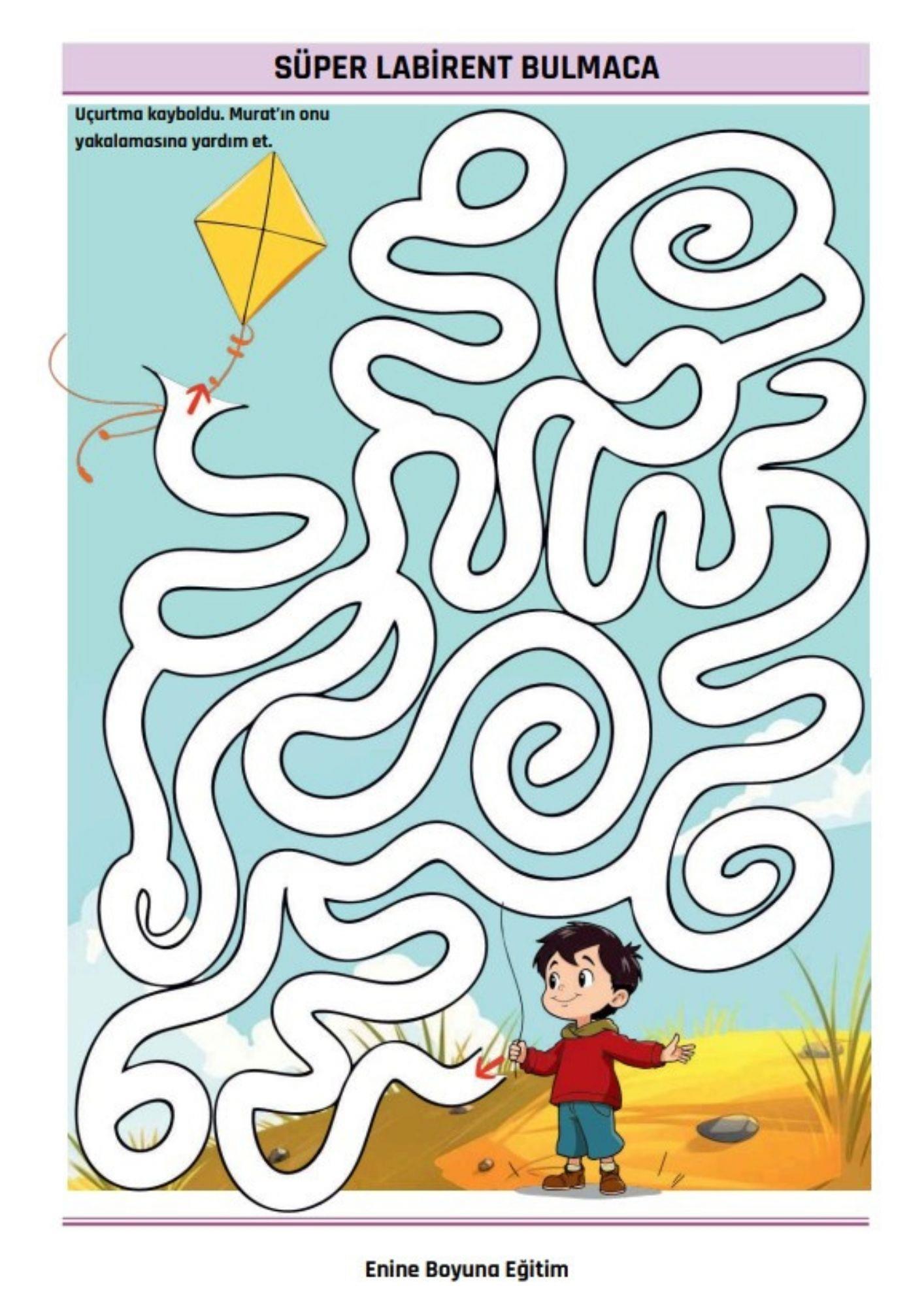 3-9 Yaş Süper Labirent Kitabı (Spiralli)