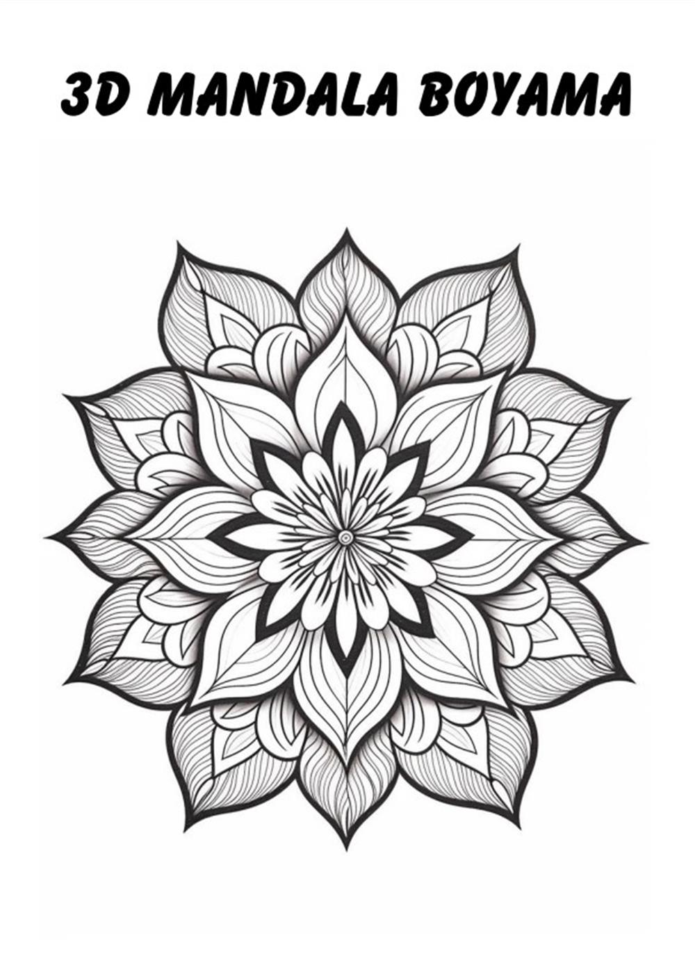 3 Boyut Mandala Boyama Kitabı (152 Süper Mandala)