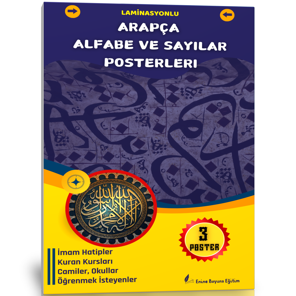Arapça Alfabe ve Sayılar Posterleri (A3 Boyutlarında)