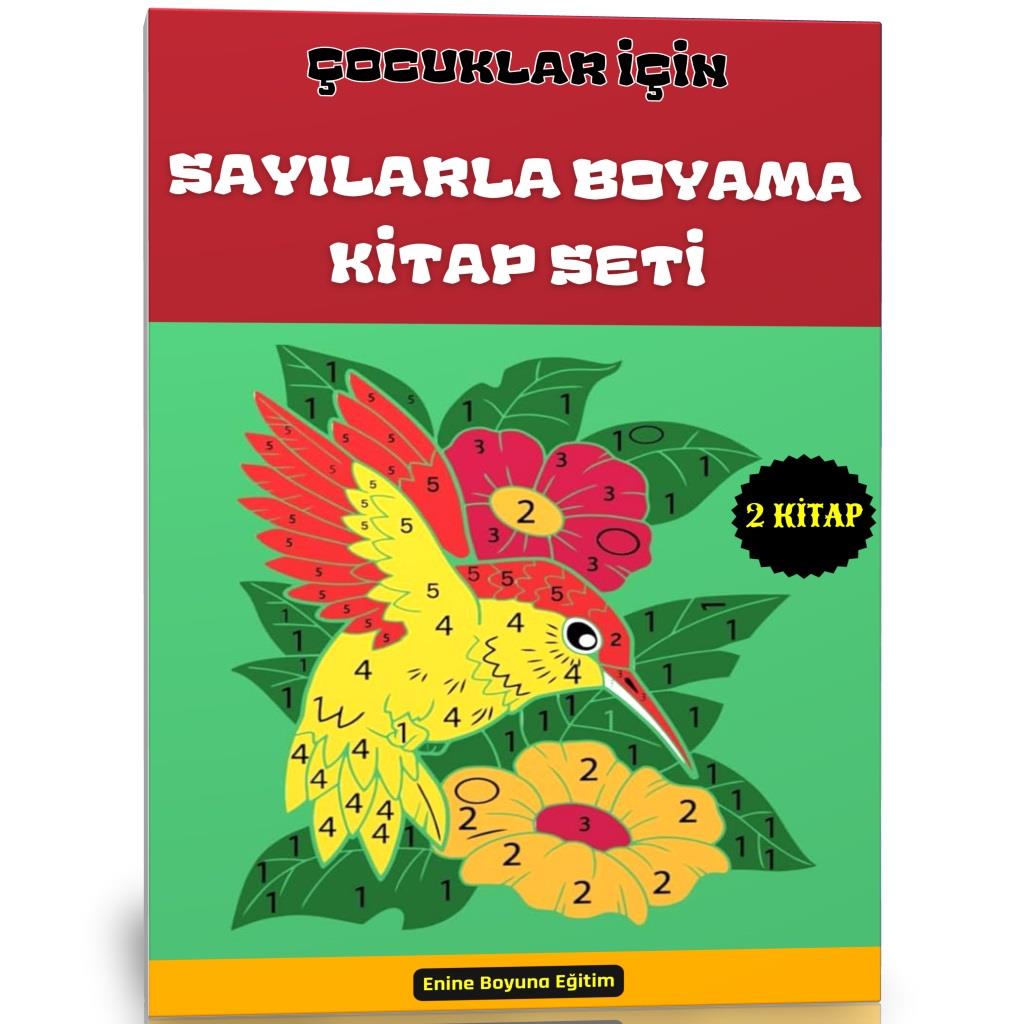 Çocuklar için Sayılarla Boyama Kitap Seti (2 Kitap)