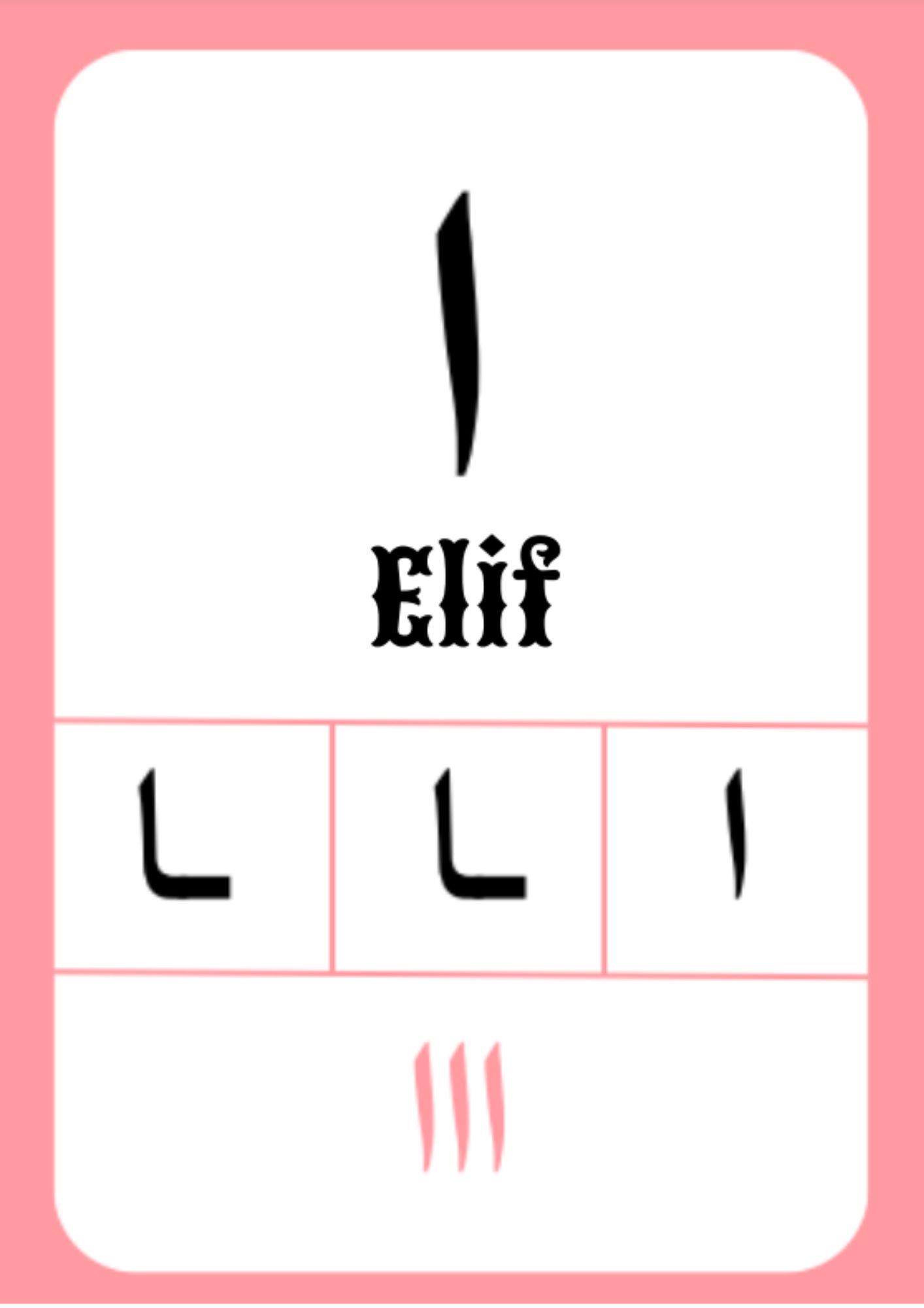 Elif-BA Arapça Sayılar Kartları