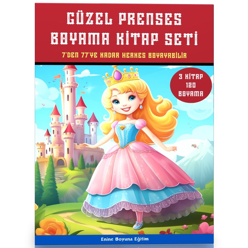 Güzel Prenses Boyama Kitap Seti (3 Süper Kitap)