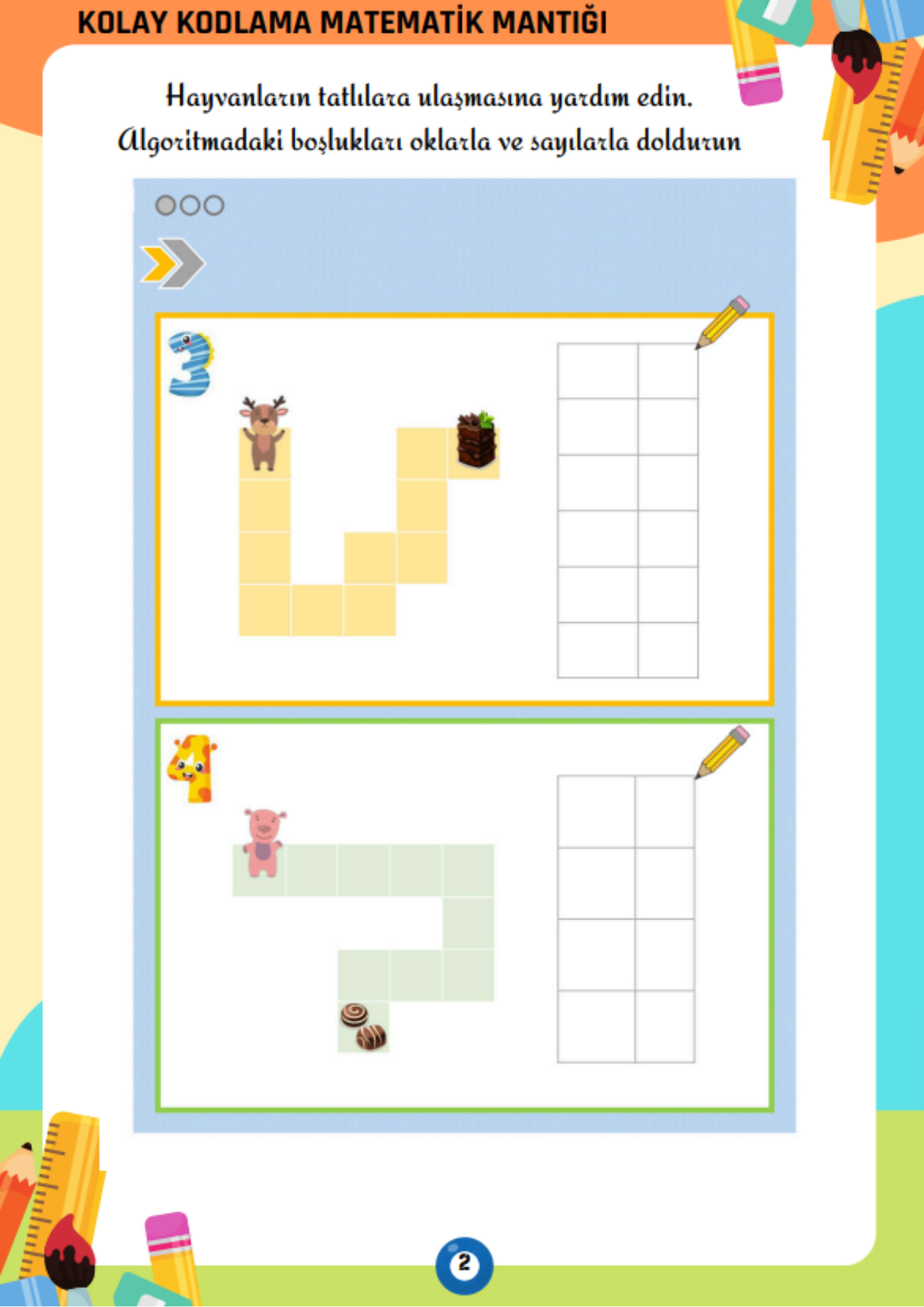 Oklarla Kodlama YAZ-SİL Kitabı