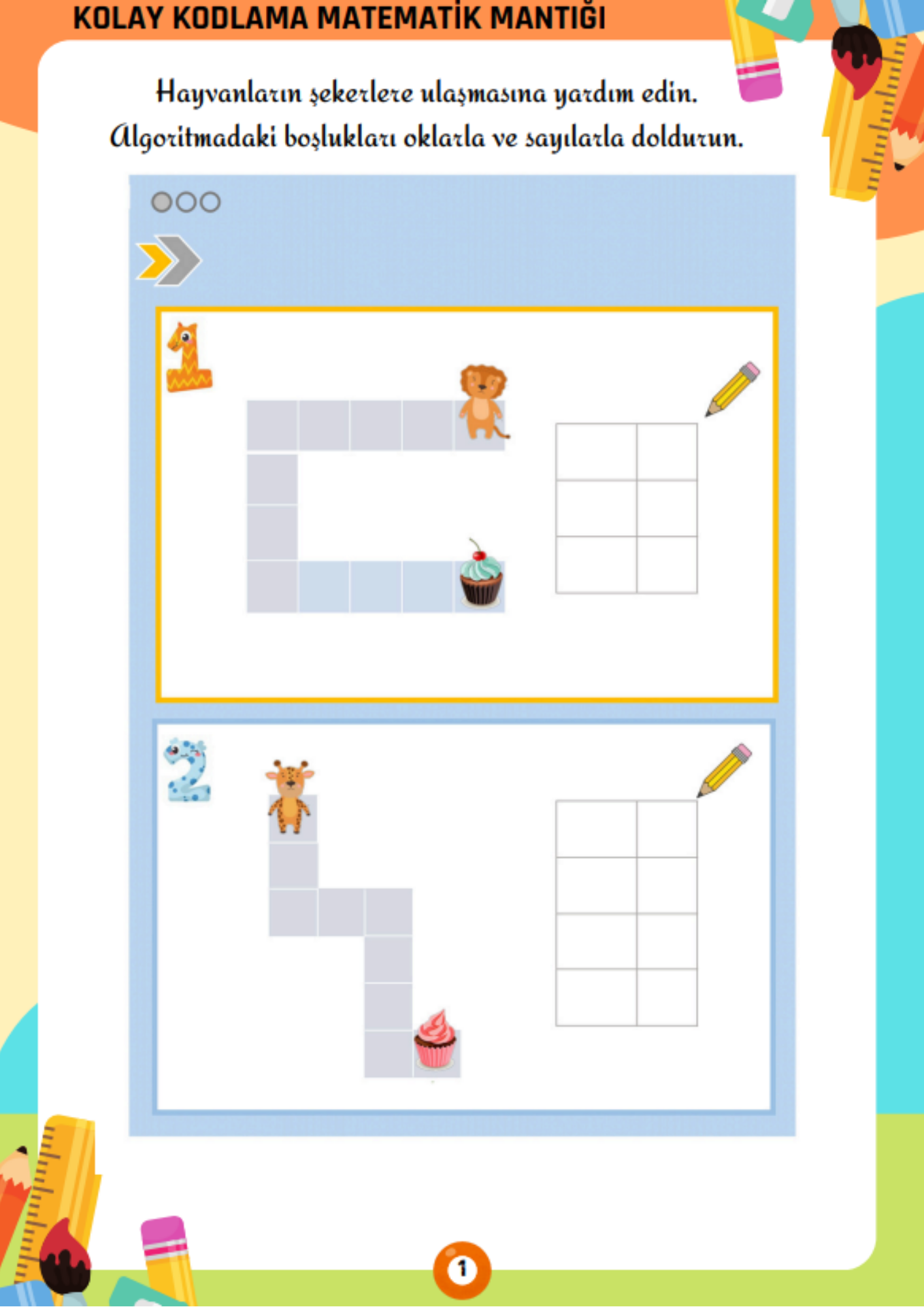 Oklarla Kodlama YAZ-SİL Kitabı